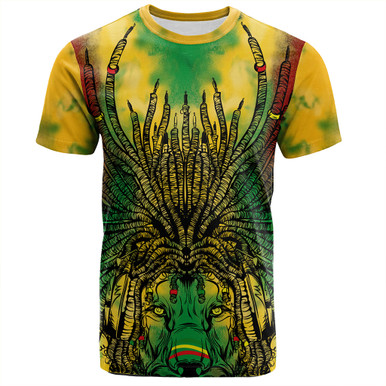 Jamaica T-Shirt Dreadlock Lion King Mic Style