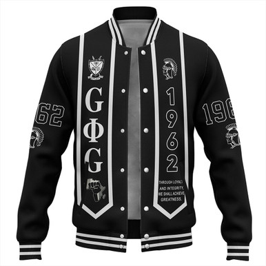 Groove Phi Groove Baseball Jacket Fraternity Motto