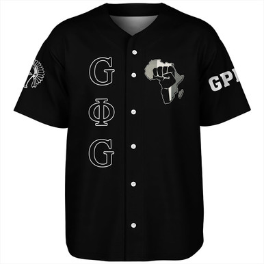 Groove Phi Groove Baseball Shirt Fraternity Map Africa