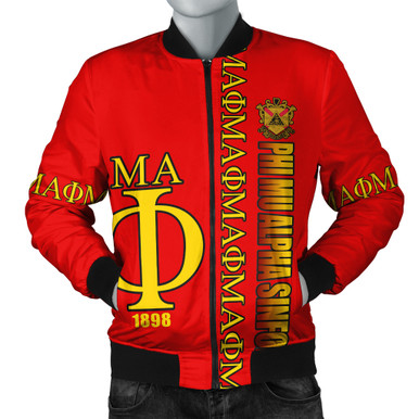Phi Mu Alpha Sinfonia Bomber Jacket Red Phi Mu Alpha Sinfonia