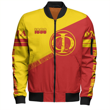Phi Mu Alpha Sinfonia Zipper Bomber Jacket Swift Ball
