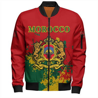 Morocco Zipper Bomber Jacket Spanit Style