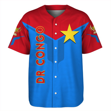 Democratic Republic Of The Congo Baseball Shirt Arrow Style