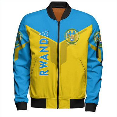 Rwanda Zipper Bomber Jacket Arrow Style