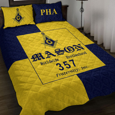 Freemasonry Quilt Bed Set Haft Concept Style