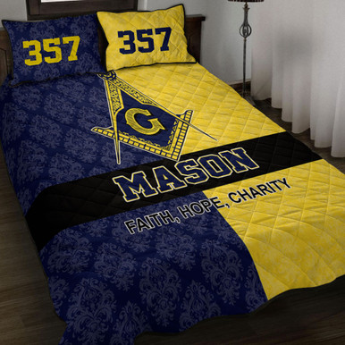 Freemasonry Quilt Bed Set Haft Style