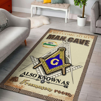 Freemasonry Area Rug Welcome To Freemason Man Cave