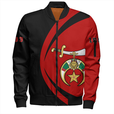 Shriners Zipper Bomber Jacket Circle Style