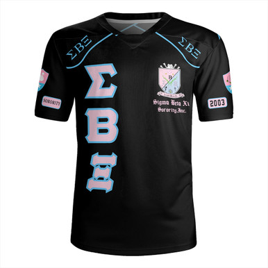 Sigma Beta Xi Rugby Jersey Sorority Black