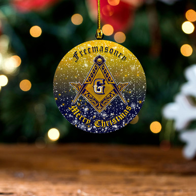 Freemasonry Acrylic And Wooden Ornament Merry Christmas