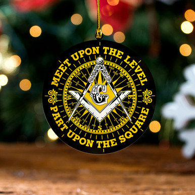 Freemasonry Acrylic And Wooden Ornament Mason Compass