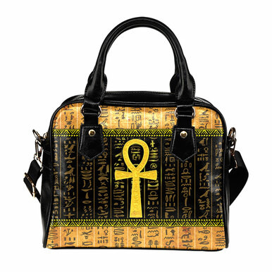 Egyptian Shoulder Handbag - African Patterns Ankh Egypt Shoulder Handbag