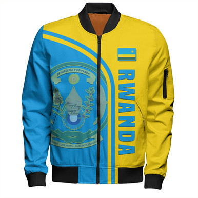 Rwanda Zipper Bomber Jacket Custom In My Heart
