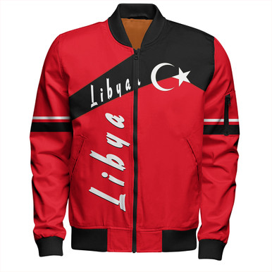 Libya Zipper Bomber Jacket Sport Style