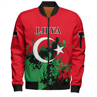 Libya Zipper Bomber Jacket Spanit Style