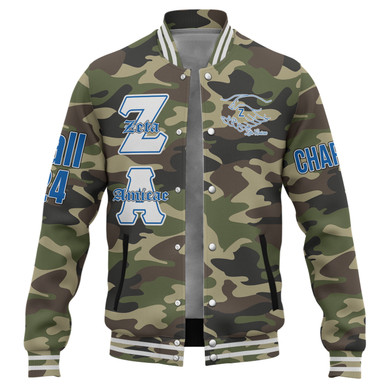 Zeta Phi Beta Baseball Jacket Custom Zeta Amicae Camouflage