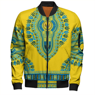 Rwanda Zipper Bomber Jacket Dashiki