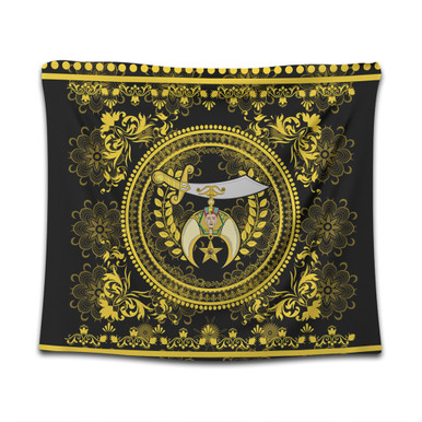 Shriners Tapestry Fraternity Floral Royal