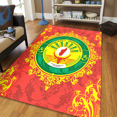 Madagascar Area Rug Floral Frame