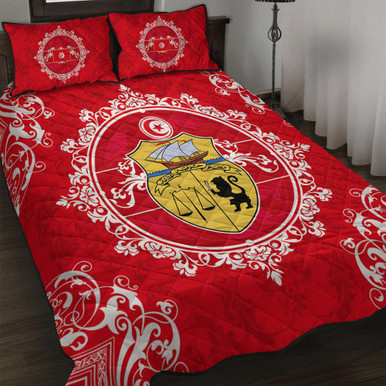 Tunisia Quilt Bed Set Floral Frame