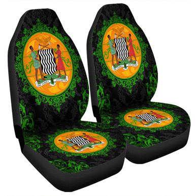 Zambia Car Seat Cover Floral Frame