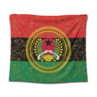 Guinea Bissau Tapestry Pan Africa With Coat Of Arms