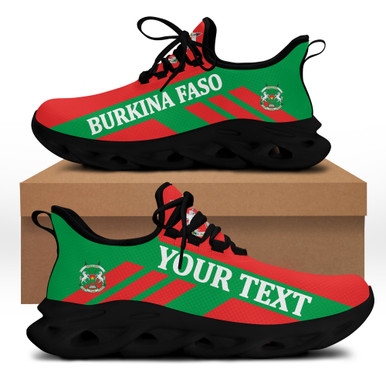 Burkina Faso Clunky Shoes Custom Stripe Style