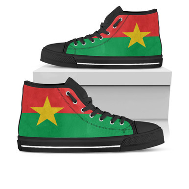 Burkina Faso High Top Shoes Original Flag