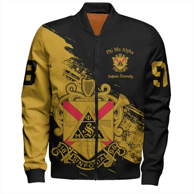 Phi Mu Alpha Sinfonia Zipper Bomber Jacket Special Style