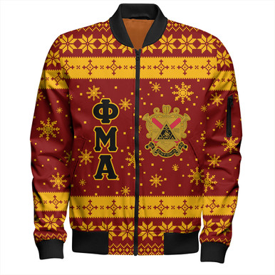 Phi Mu Alpha Sinfonia Zipper Bomber Jacket Christmas Greek Life