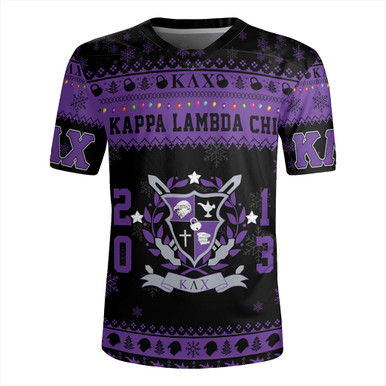 Kappa Lambda Chi Rugby Jersey Christmas Style Pattern