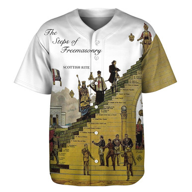 Prince Hall Freemasonry Baseball Shirt The Steps of Freemasonry