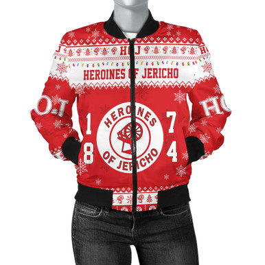 Heroines of Jericho Bomber Jacket Christmas Style Pattern