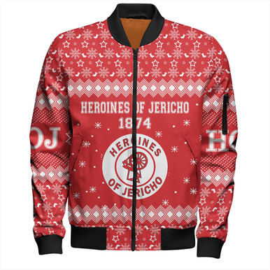 Heroines of Jericho Zipper Bomber Jacket Christmas Mascot Greek Life