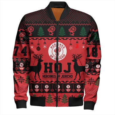 Heroines of Jericho Zipper Bomber Jacket Lux Christmas