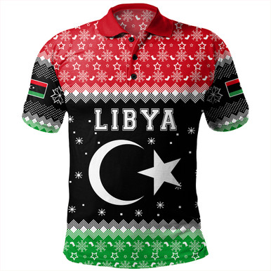 Libya Polo Shirt Christmas Coat of Arms