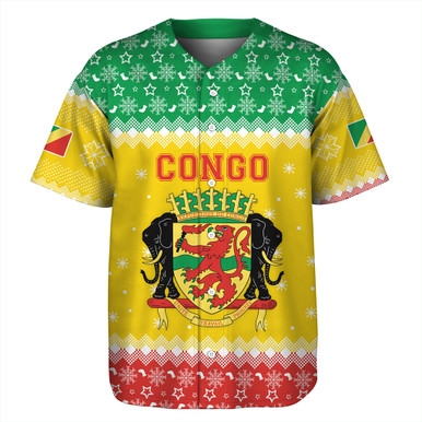 Republic of the Congo Baseball Shirt Christmas Coat of Arms