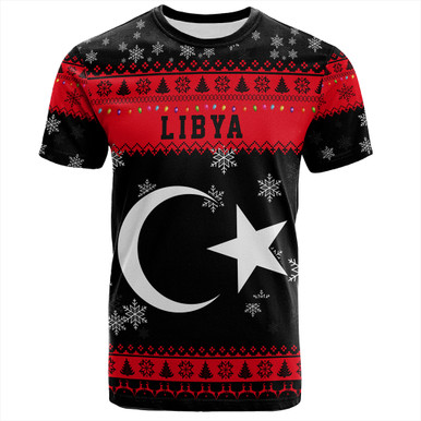 Libya T-Shirt Christmas Style Pattern