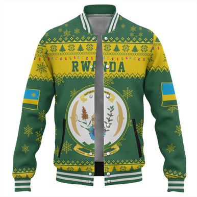 Rwanda Baseball Jacket Christmas Style Pattern