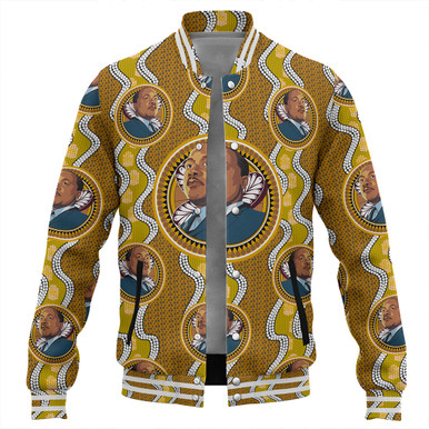 Black History Baseball Jacket Martin Luther King Jr Fabric
