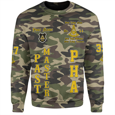 Prince Hall Freemasonry Sweatshirt Custom PHA Past Master Ver.1 Camouflage