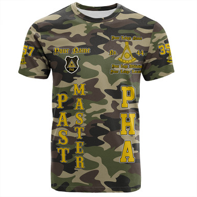 Prince Hall Freemasonry T-Shirt Custom PHA Past Master Ver.1 Camouflage