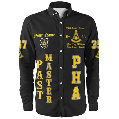 Prince Hall Freemasonry Long Sleeve Shirt Custom PHA Past Master Ver.1