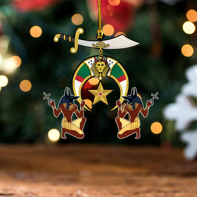 Prince Hall Shriners Acrylic And Wooden Ornament Noble Osiris Style