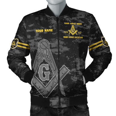 Prince Hall Freemasonry Bomber Jacket Custom PHA Lodge Special Grunge