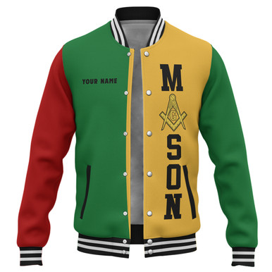 Prince Hall Freemasonry Baseball Jacket Custom PHA Pan Africa Half Style