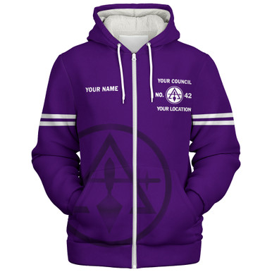 Prince Hall York Rite Sherpa Hoodie Custom Cryptic Masonry Simple Style