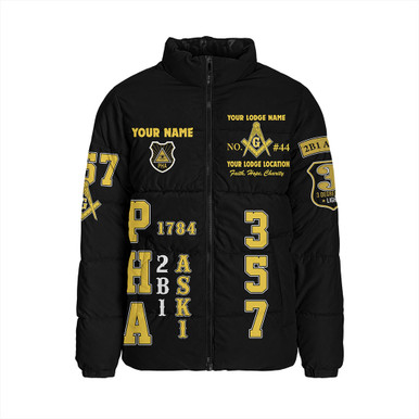 Prince Hall Freemasonry Padded Jacket Custom PHA 357 Walking