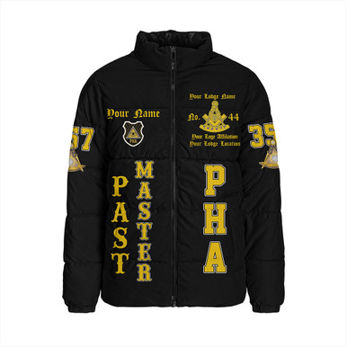 Prince Hall Freemasonry Padded Jacket Custom PHA Past Master