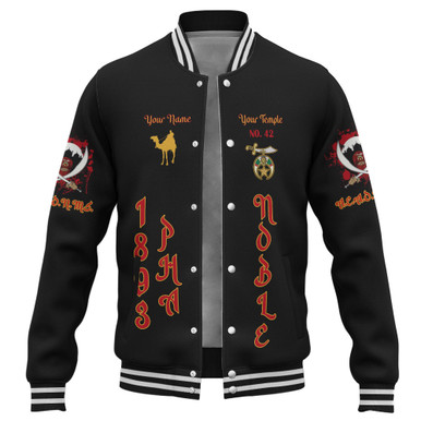 Prince Hall Shriners Baseball Jacket Custom PHA Nobles Mystic Shrine ...